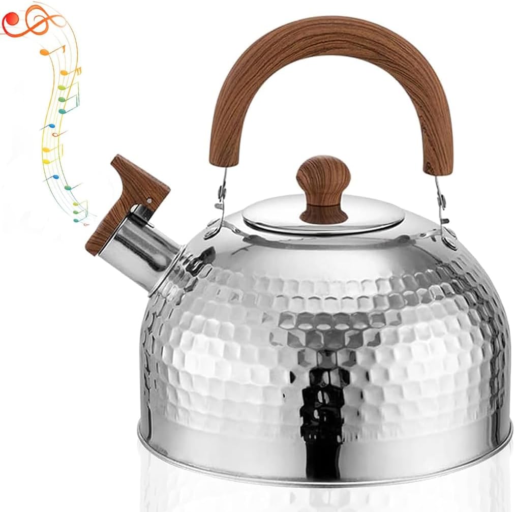 Tetera Silbante de Acero Inoxidable 3L,Tetera para estufa,Tetera con ...