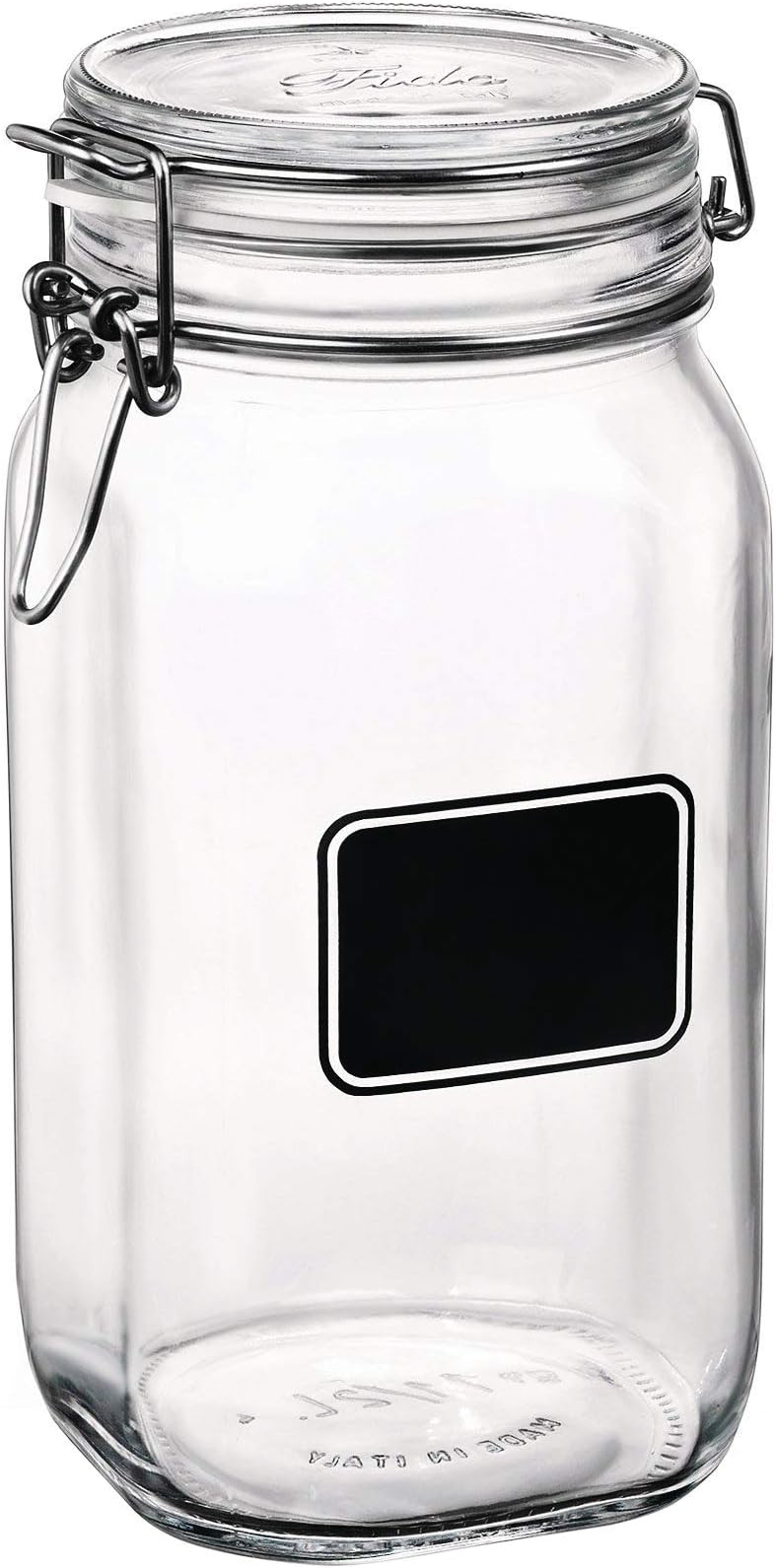 Amazon.com: Bormiolio Rocco Jar with Chalkboard, 50.8 Oz: Food Savers ...