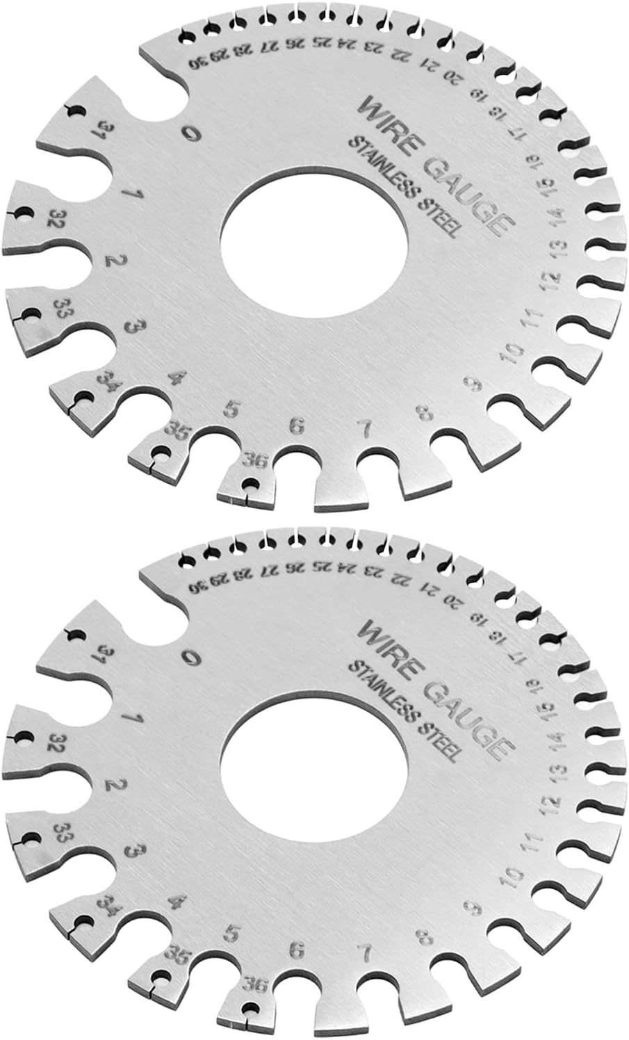 2pcs Stainless Steel Thickness Gauges, Wire Gauge Measurement Tool ...
