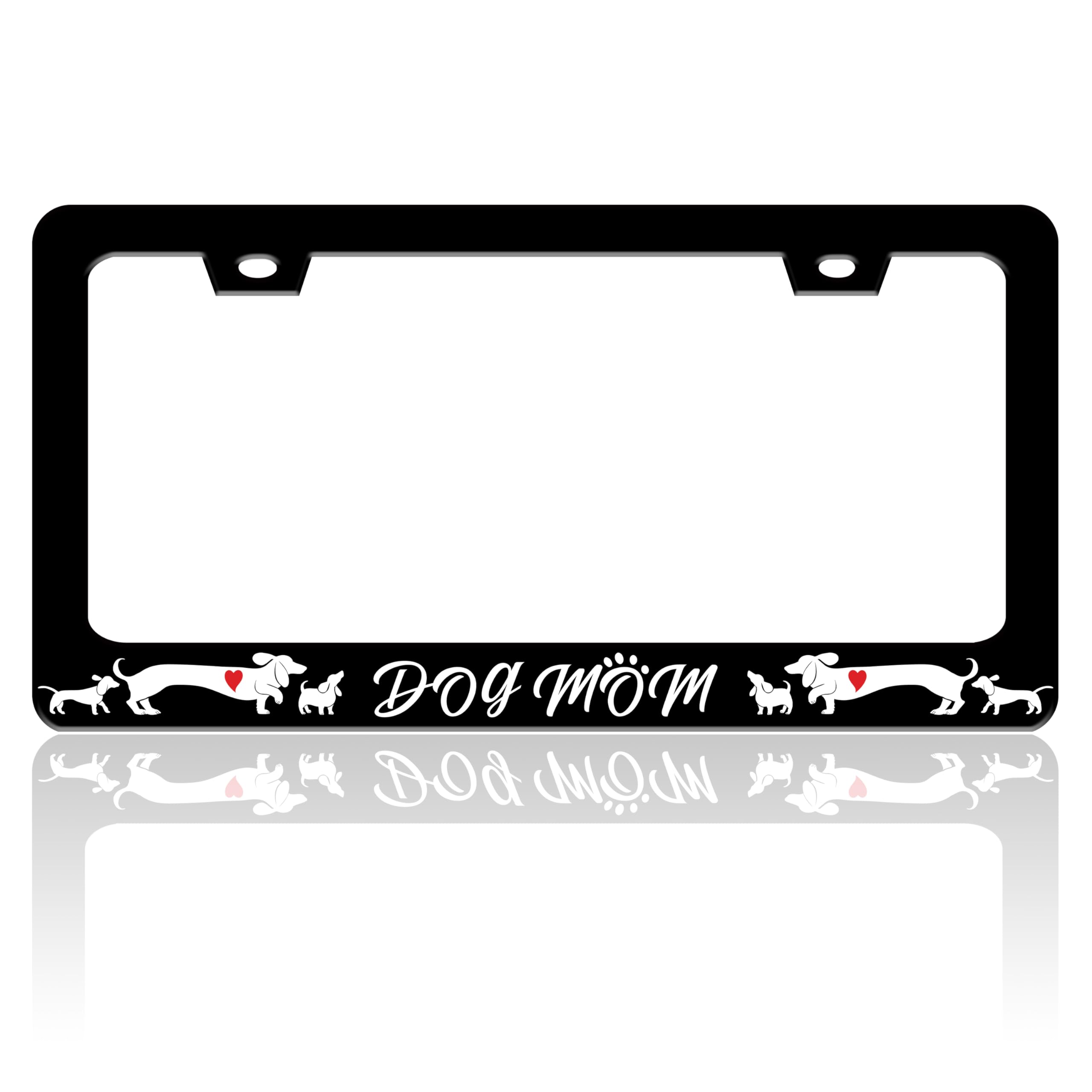 Amazon.com: Dog Mom License Plate Frame Cute Animal License Plate ...