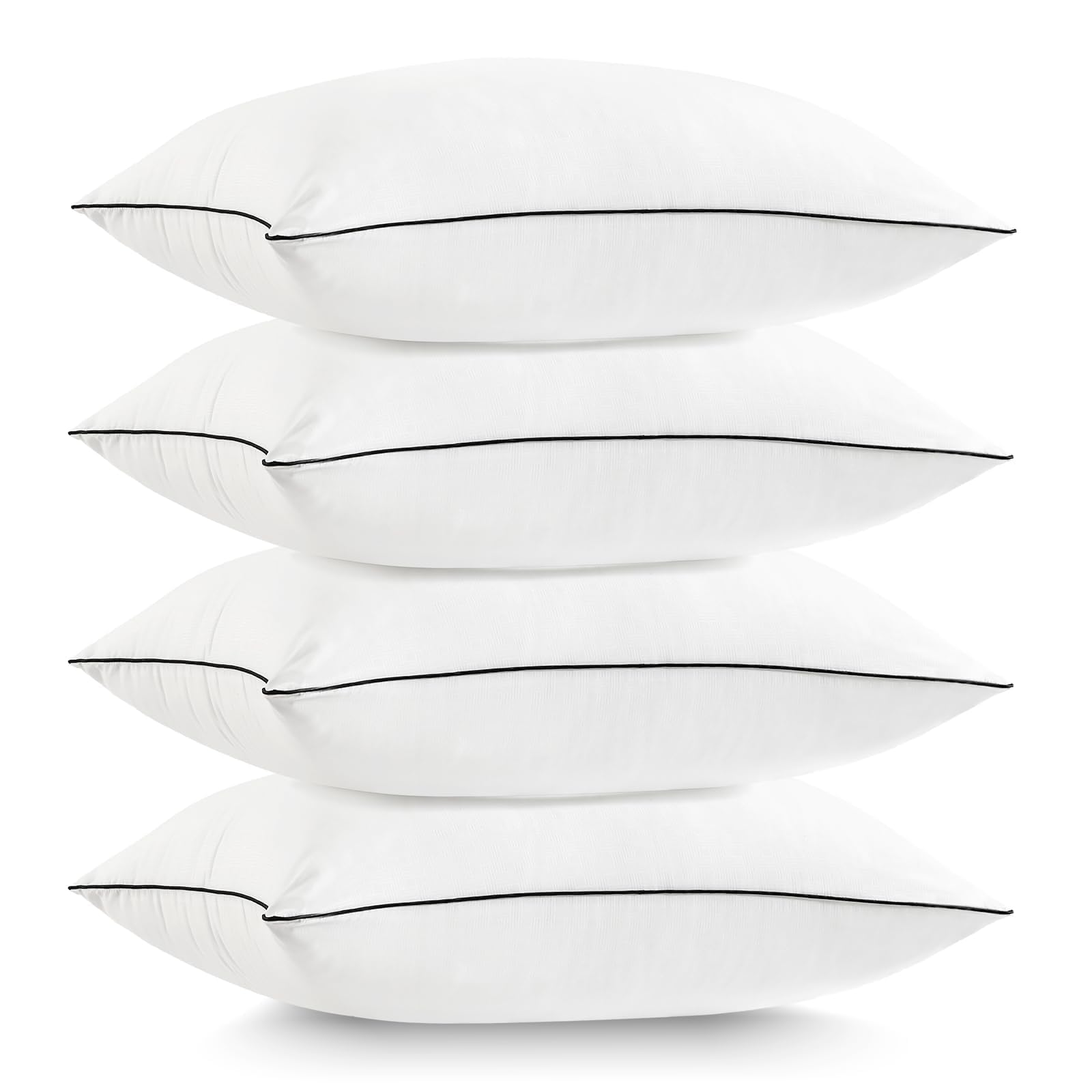 Amazon.com: JOLLYVOGUE Pillows Standard Size Set of 4, Bed Pillows for ...