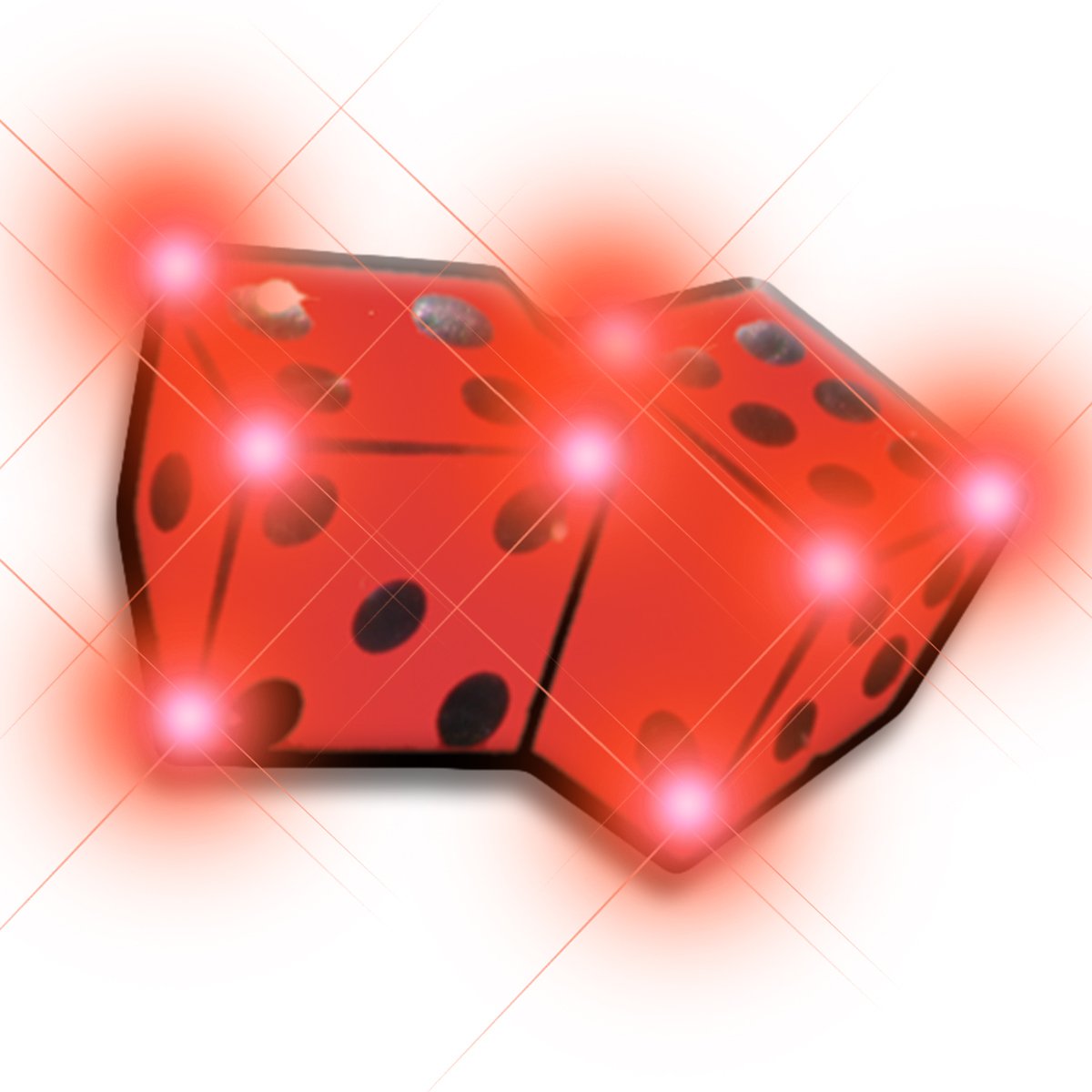 Amazon.com: Light Up Dice Flashing Blinking LED Body Light Lapel Pins ...