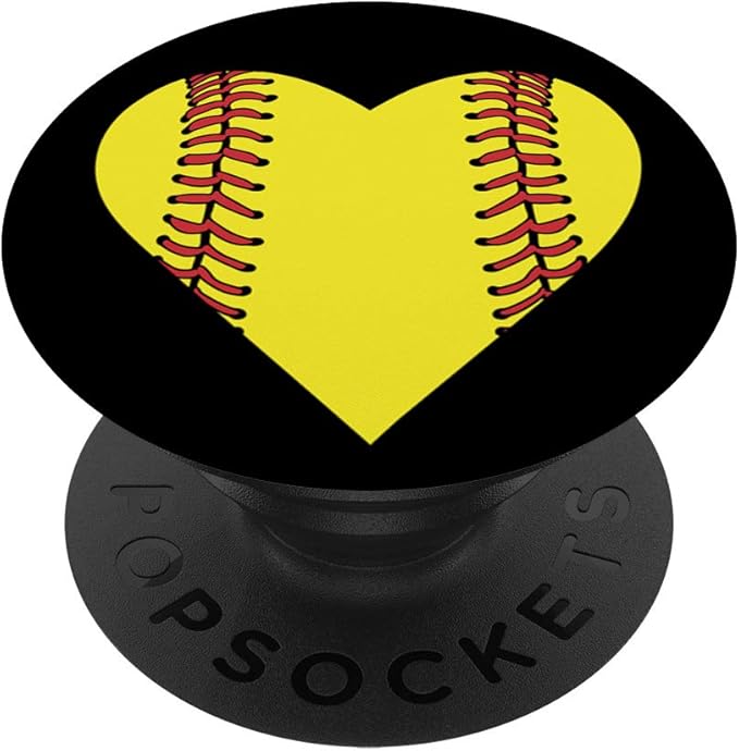 Amazon.com: PopSockets Brave New Look Softball Heart PopSockets Cell ...