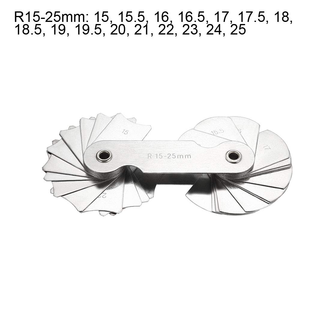 Radius Measuring Tool Circle Gauge, Radius Gauge, Stainless Steel ...