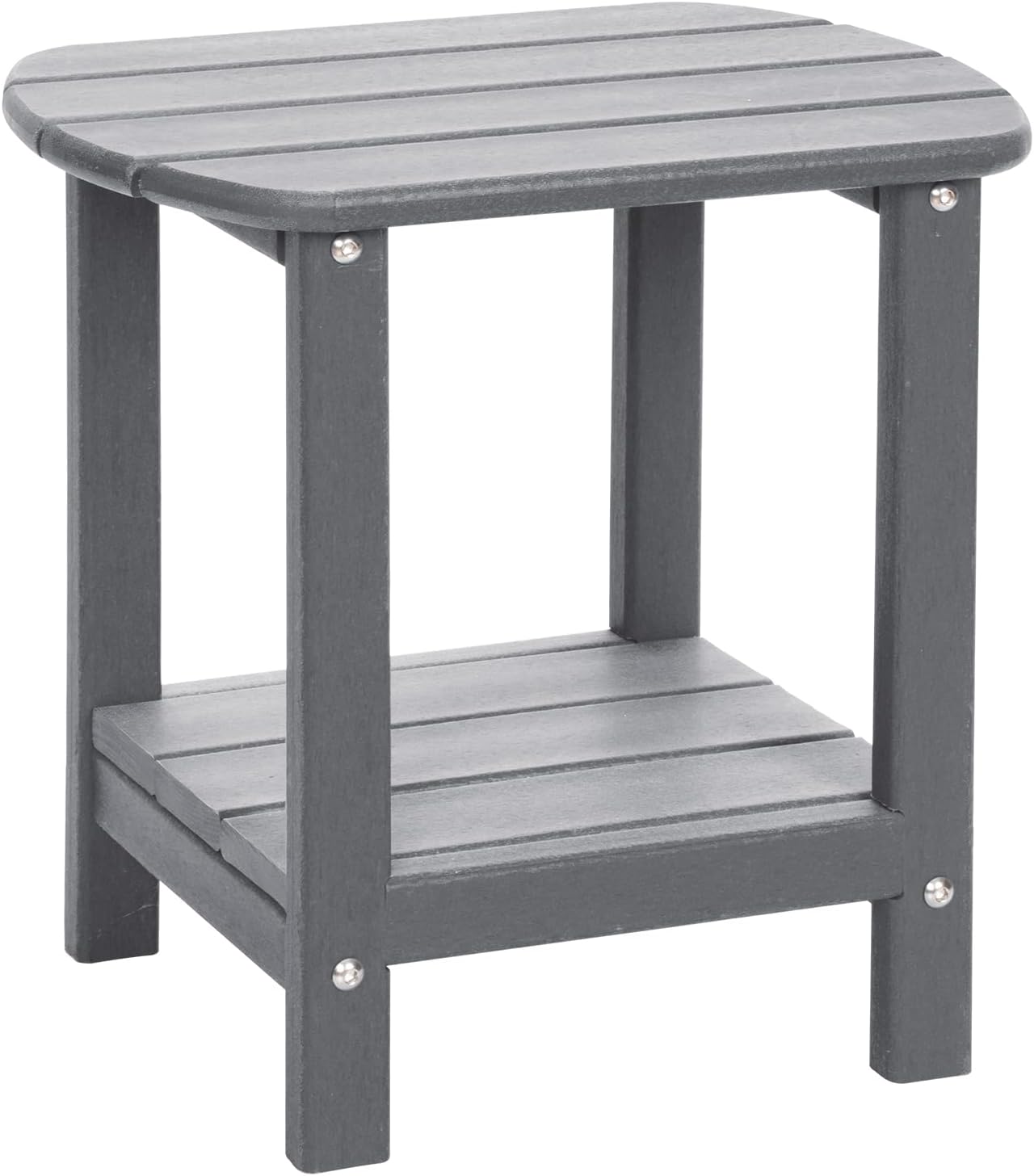 Amazon.com: LOENIY Outdoor Side Table 2 -Tier Adirondack Table HDPE ...