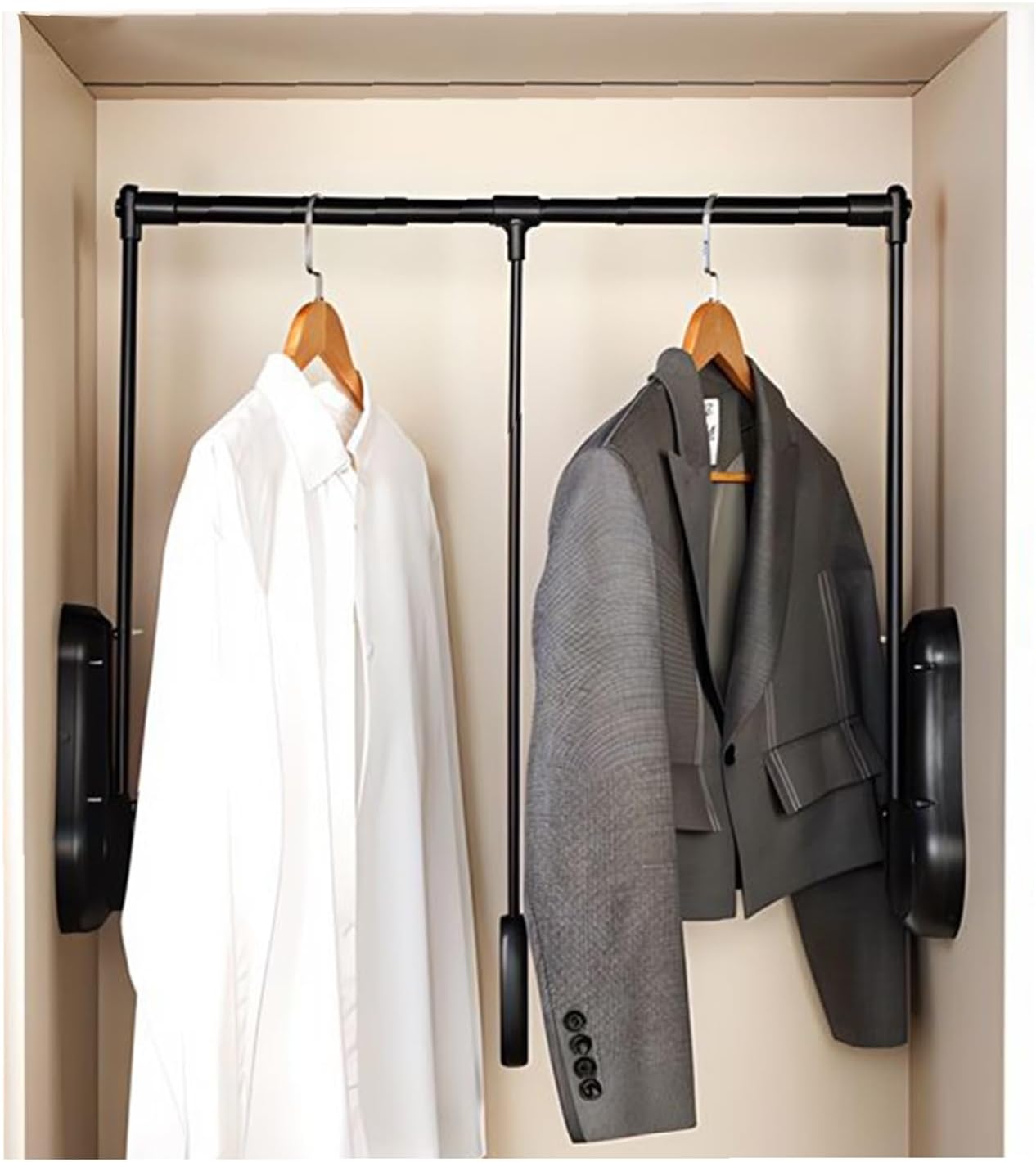 Amazon.com: Pull Down Closet Rod for Hanging Clothes, Wardrobe Lift ...