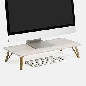 Amazon.com: Anji Mountain Wood Monitor Stand Riser Desk Desktop ...