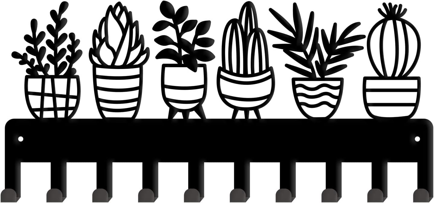 Amazon.com: SUPERDANT Wall Hooks Key Holder Potted Plants Decorative ...