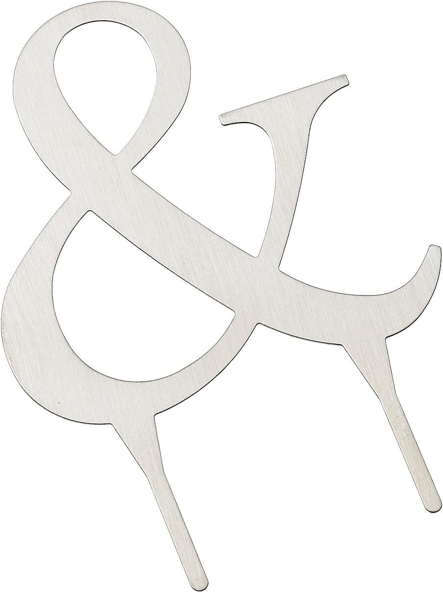 Amazon.com: Weddingstar 3 Inch H Brushed Silver Monogram - & Symbol ...