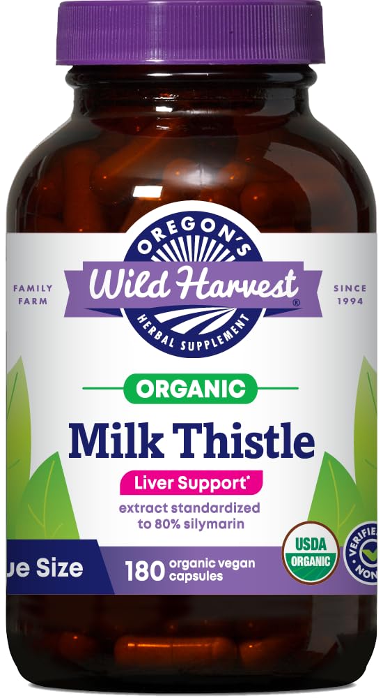 Amazon.com: Oregon's Wild Harvest Milk Thistle Organic Non-GMO Herbal ...