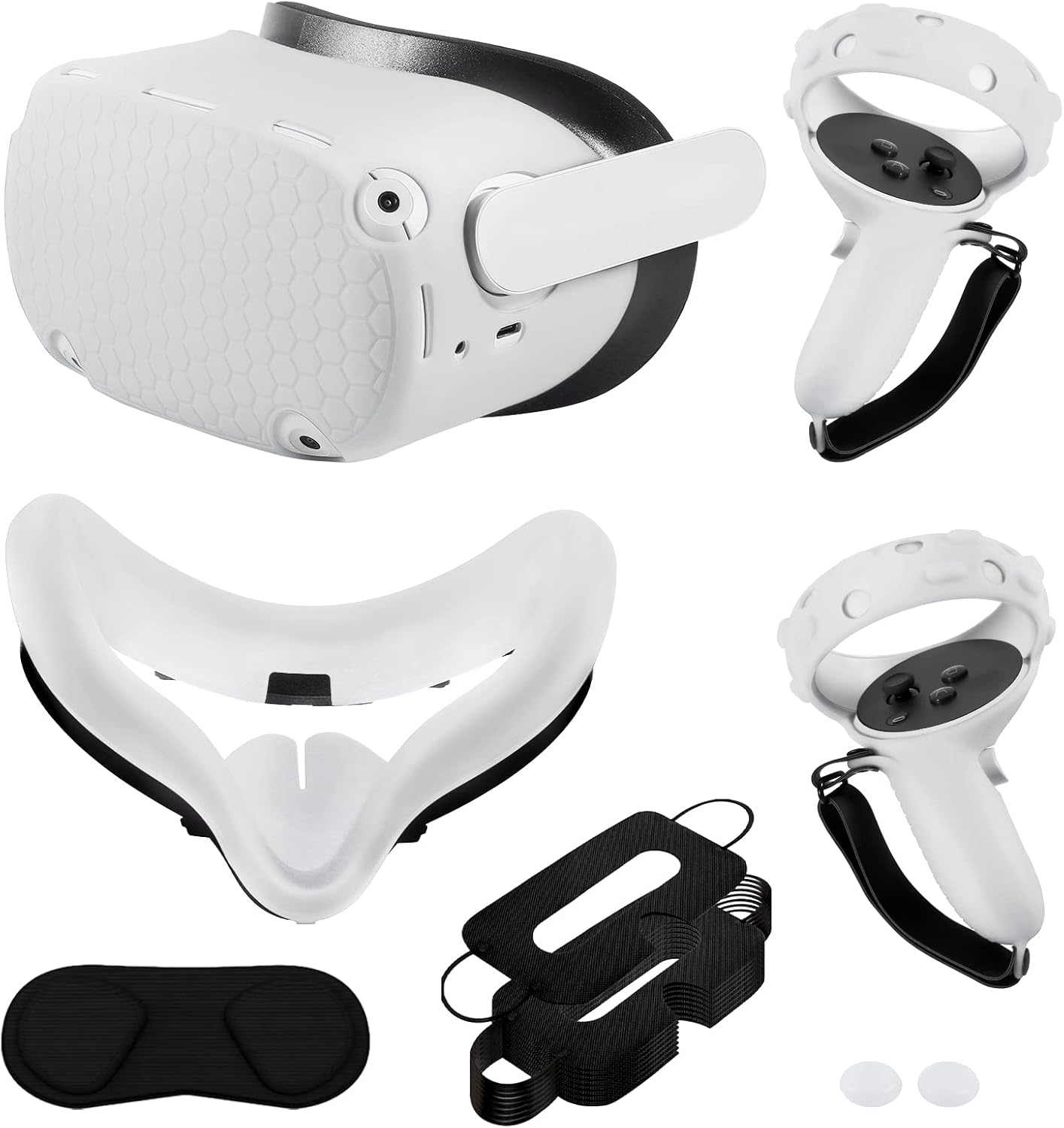 for Quest 2 Accessories, Quest 2 VR Silicone face Cover, VR Shell Cover ...