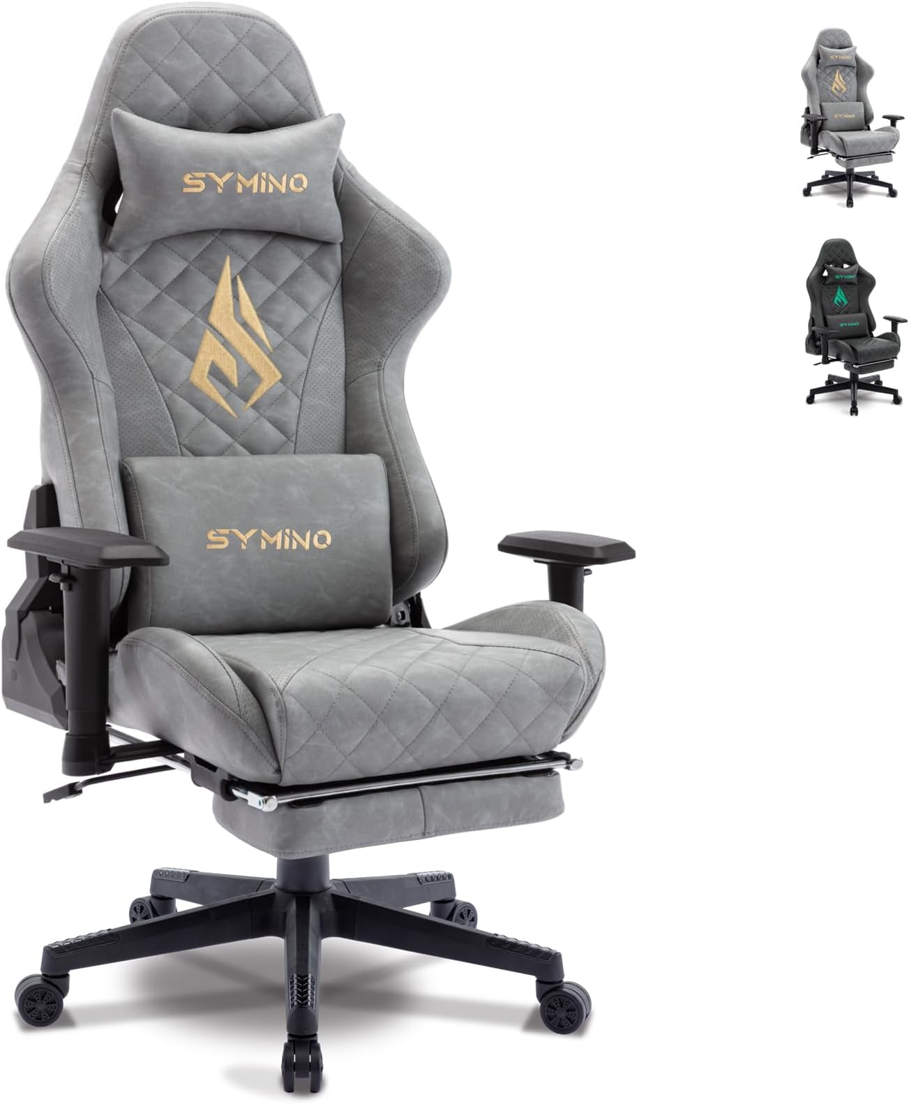 symino Gaming Stuhl Ergonomischer Bürostuhl Racing Stil Schreibtisch ...