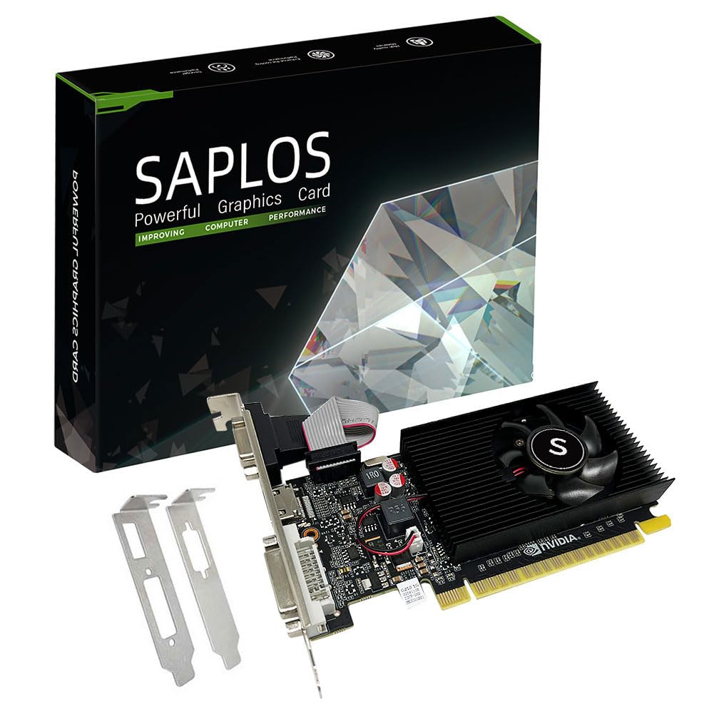 SAPLOS Geforce GT 210 1GB DDR3 64-bit, Low Profile Graphics Card, HDMI ...