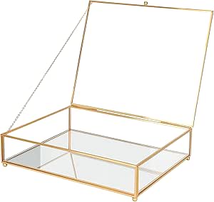Amazon.com: REDHUGO Large Glass Boxes for Display Handmade, Mirrored ...