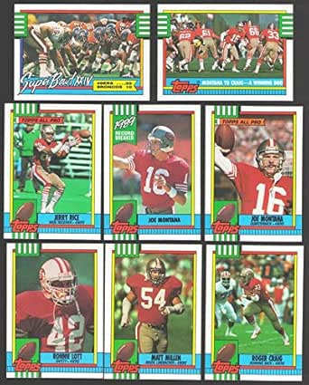 Amazon.com: 1990 Topps Football Team Set - SAN FRANCISCO 49ERS ...