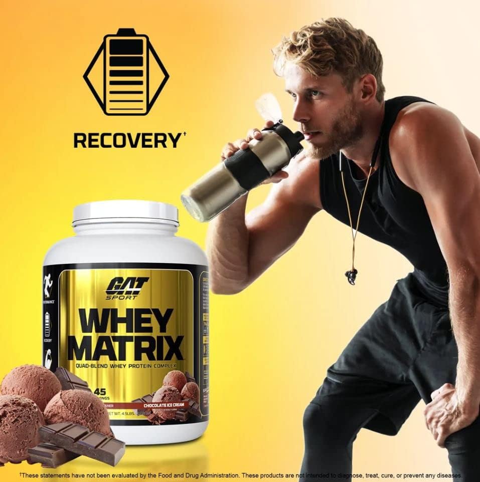 GAT Sport WHEY Matrix Quad-Blend Complejo de proteína de suero de leche ...