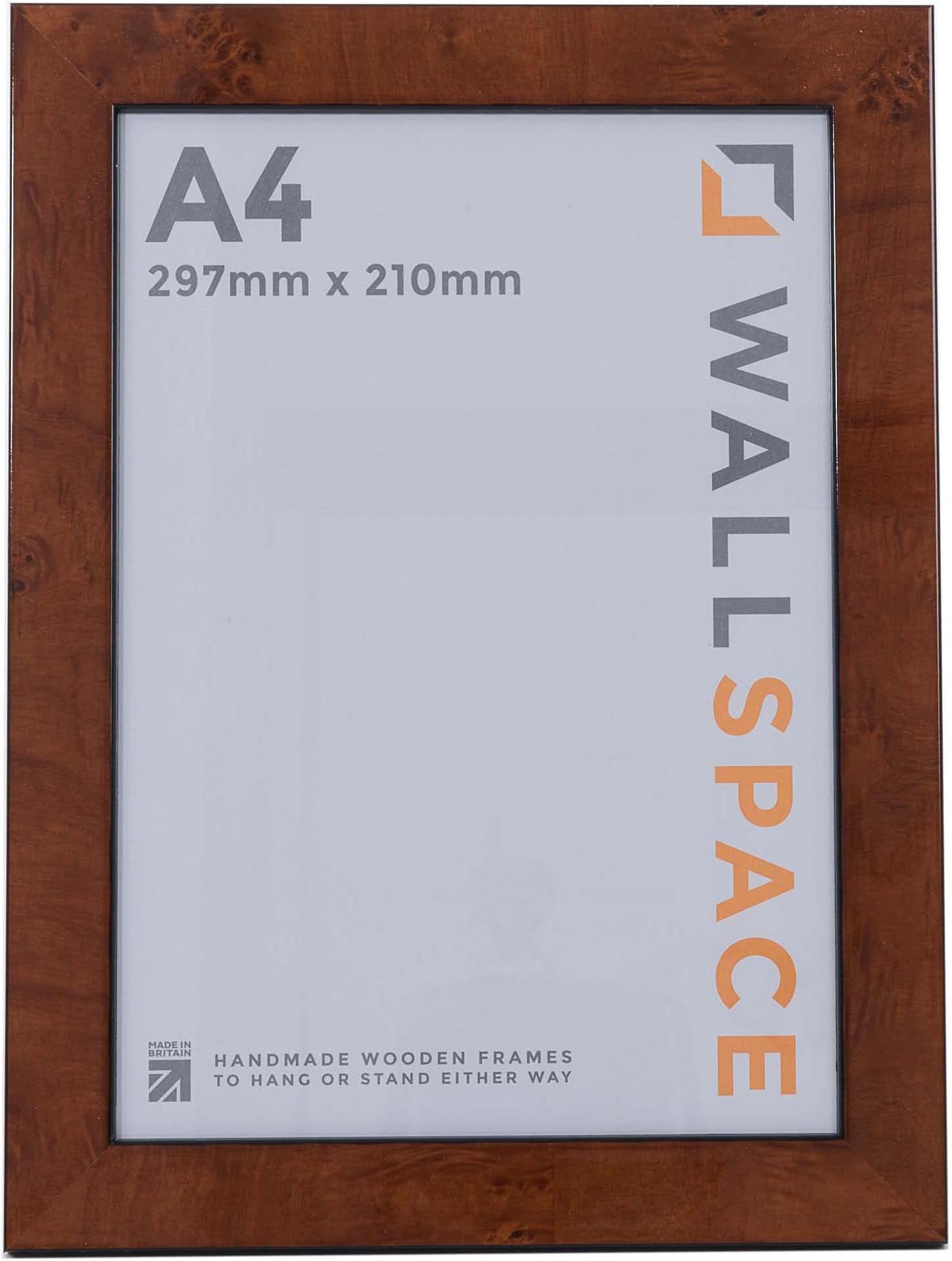 pf+a REAL GLASS A4 Wood Wooden Frame - Winchester Premium Wood Picture ...