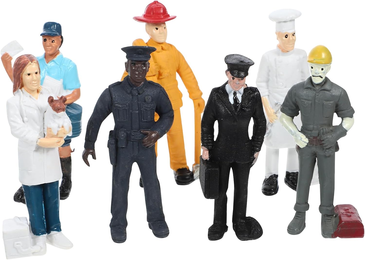 Zerodeko 7 Pieces People Heroes Standing Figurines, Simulated Human ...