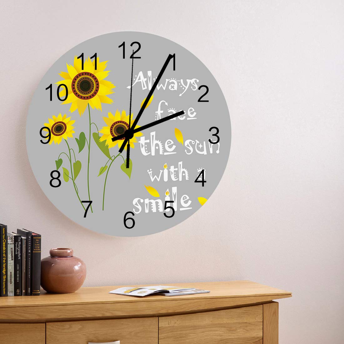 Sun Face Clock Without Hands