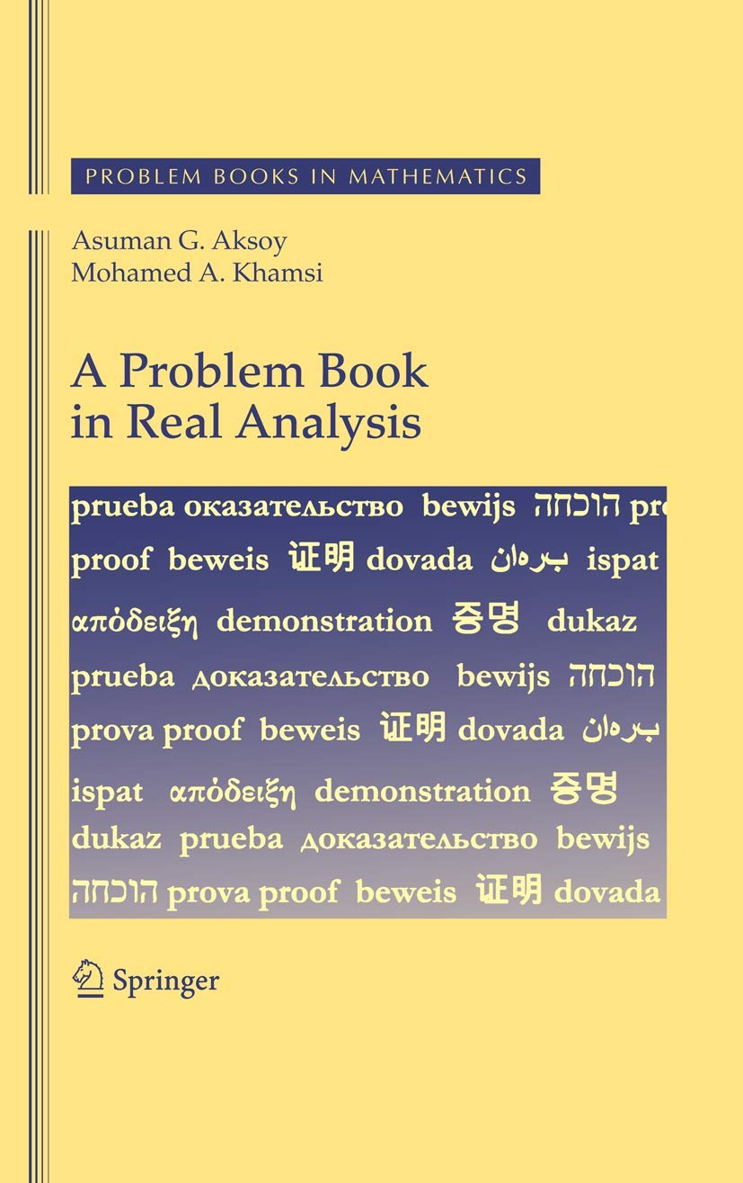 A Problem Book in Real Analysis (Problem Books in Mathematics): Aksoy ...