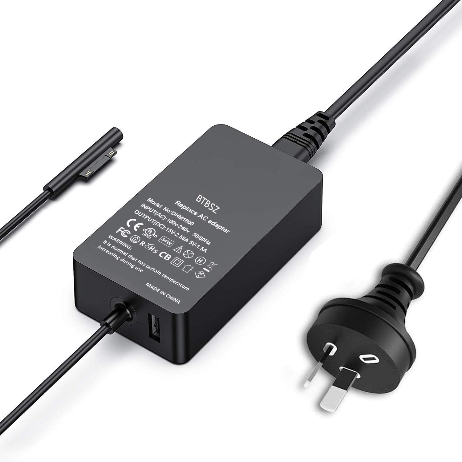 Surface Pro Charger Surface Laptop Charger 65W 15V 4A Power Supply ...
