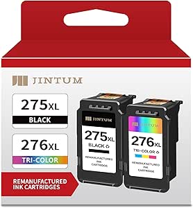 Amazon.com: Cartucho de tinta remanufacturado de repuesto para impresora Canon 275XL 276XL PG ...