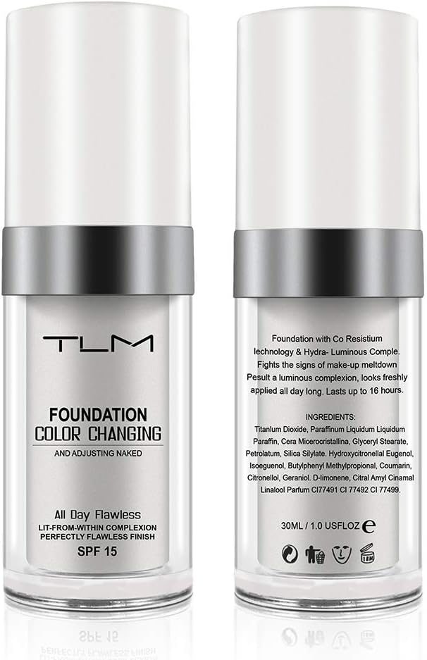 Amazon.com : Colour Changing Foundation, (2Pack) Flawless Color ...