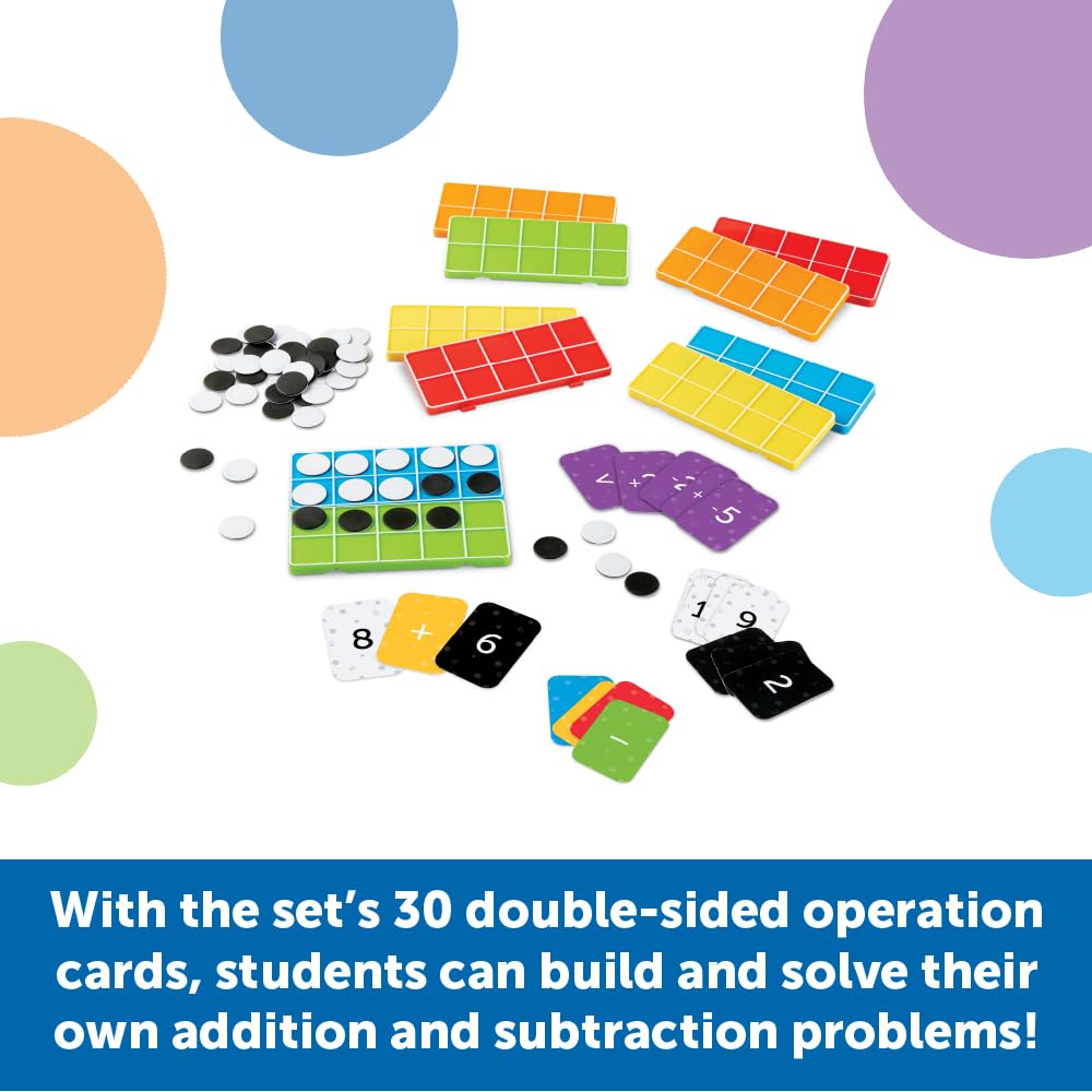 Learning Resources Rainbow Ten-Frames Classroom Set, Ages 5+, 10 ...
