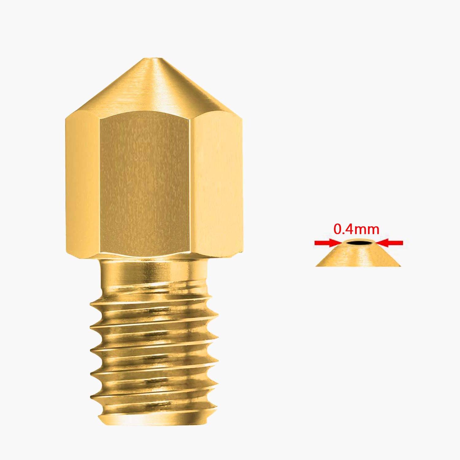 Snapklik.com : 25 Pcs 0.4MM Ender 3 Nozzle MK8 3D Printer Extruder Brss Nozzle For Creality ...