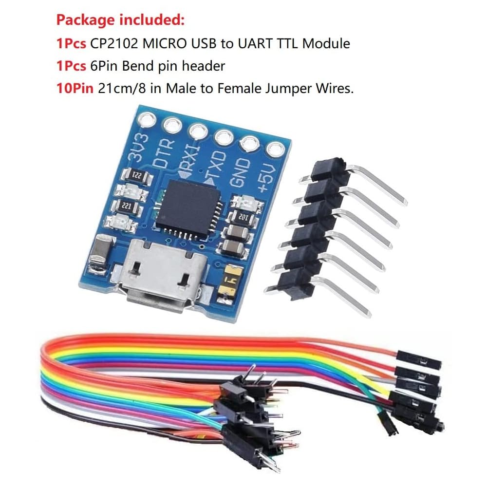 Buy WWZMDiB CP2102 Micro USB to UART TTL Module 6 Pin Serial Converter STC Replace FT232 UART ...