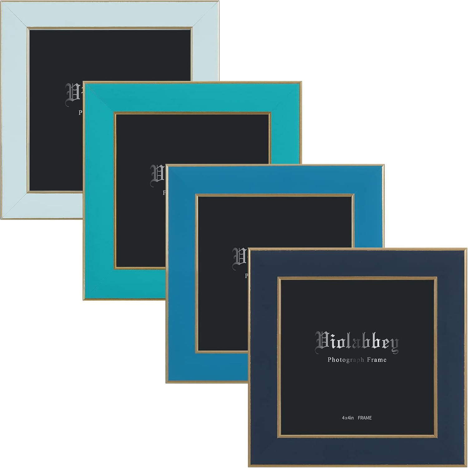 Amazon.com - VIOLABBEY 4x4 Picture Frames Set of 4, Colorful Photo ...