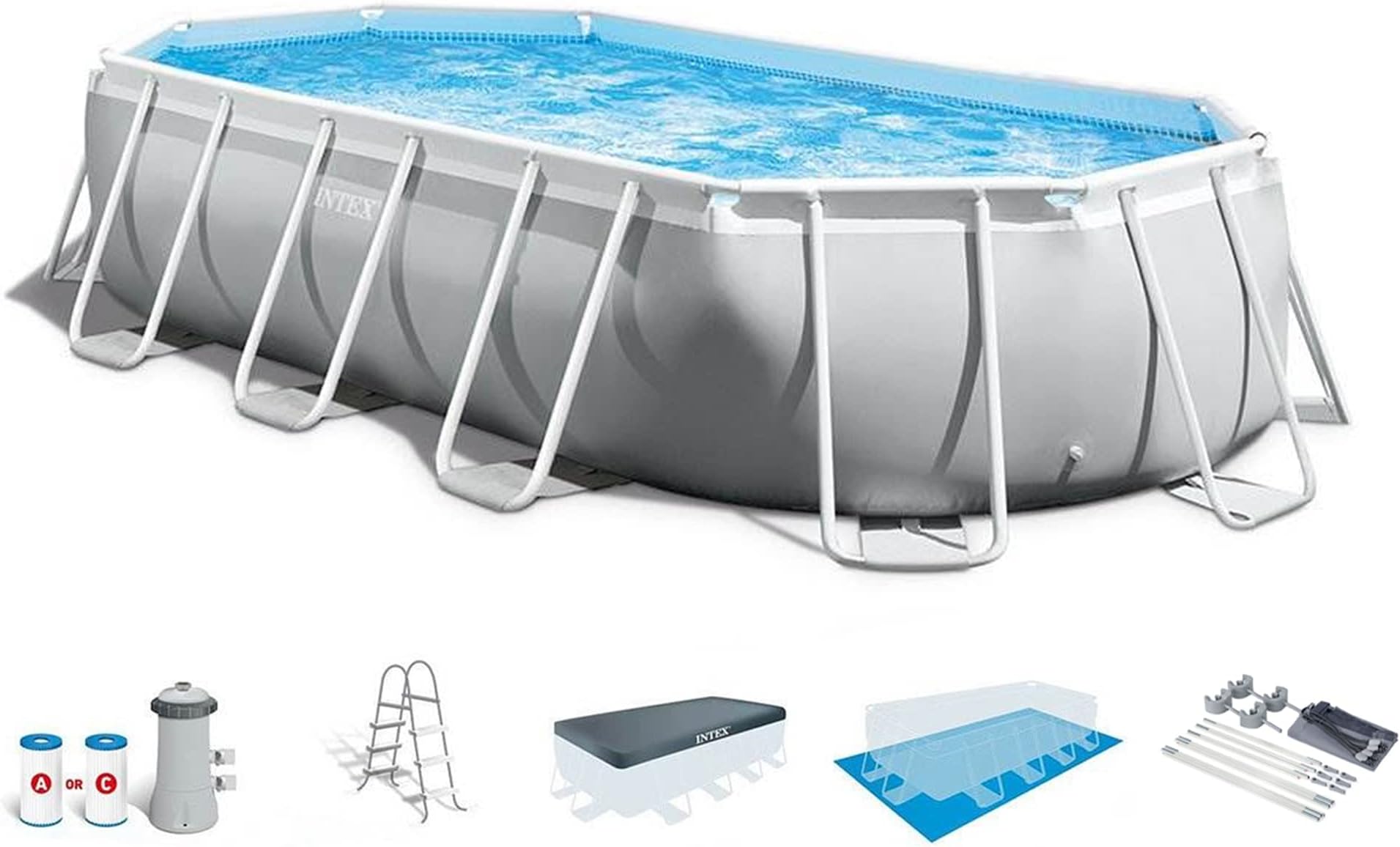 Amazon.com: Intex Ultra XTR Heavy Duty Rectangular Above Ground ...