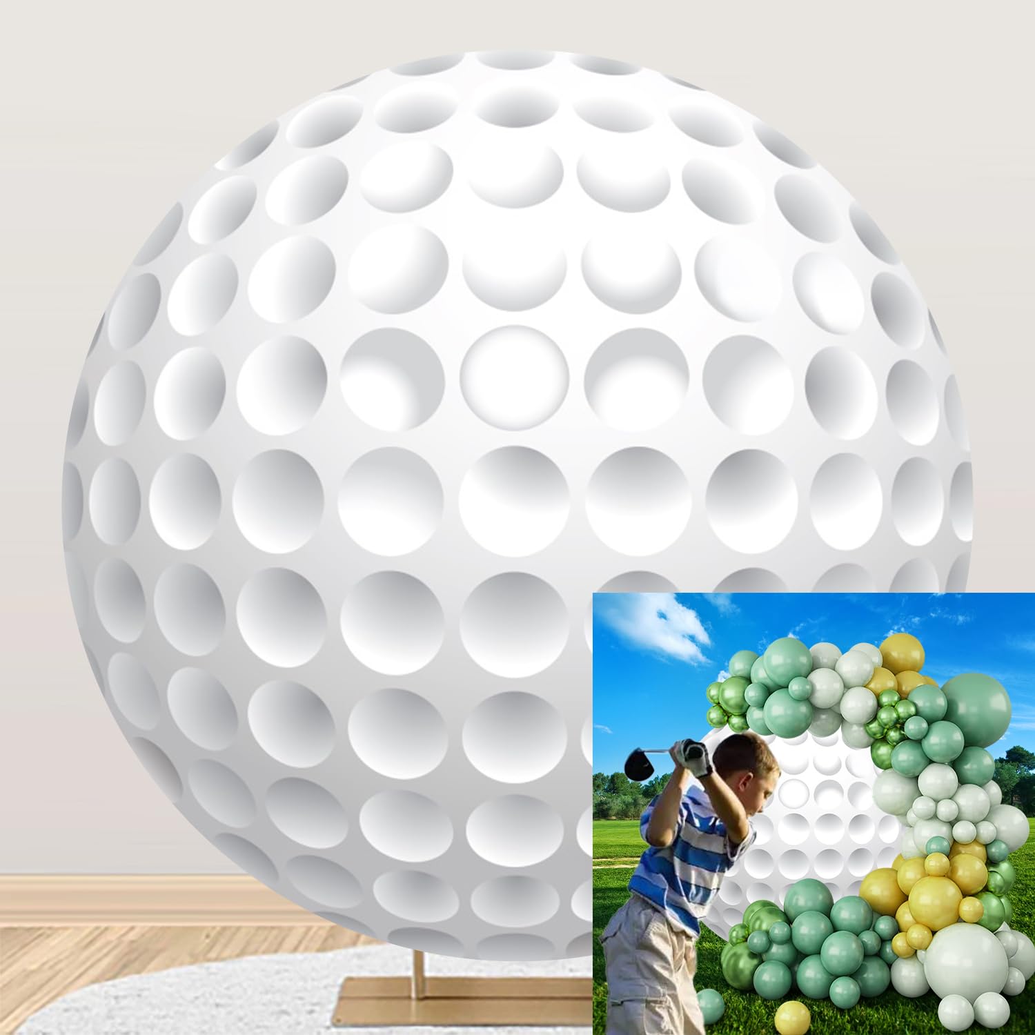 Amazon.com : DORCEV Diameter 6ft Golf Sport Round Backdrop Outdoor ...