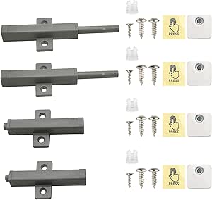 Push to Open Door Catch 4 Pack Heavy Duty Push Open Door Latch Powerful ...