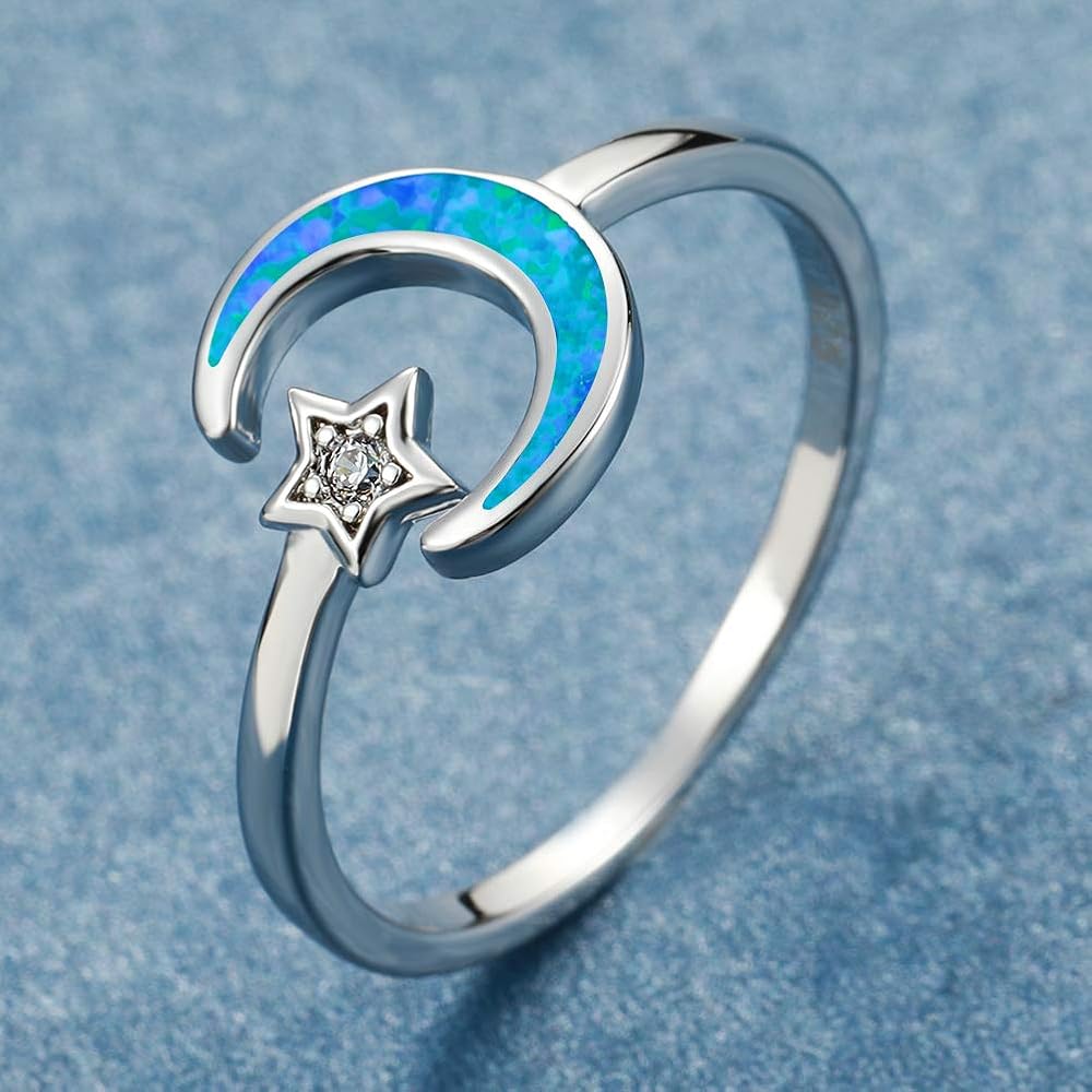 Moon And Star Ring