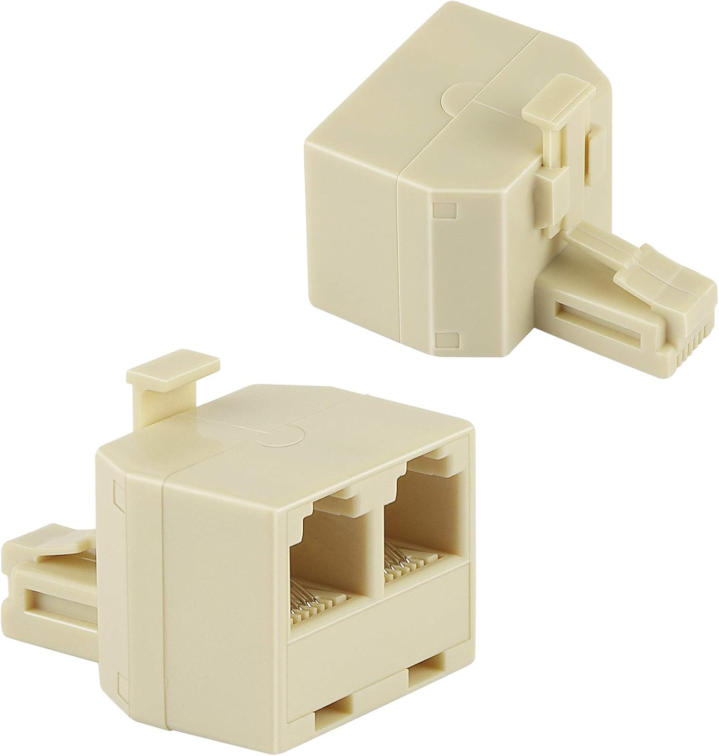 Amazon.com: Uvital RJ11 Duplex Wall Jack Adapter Dual Phone Line ...