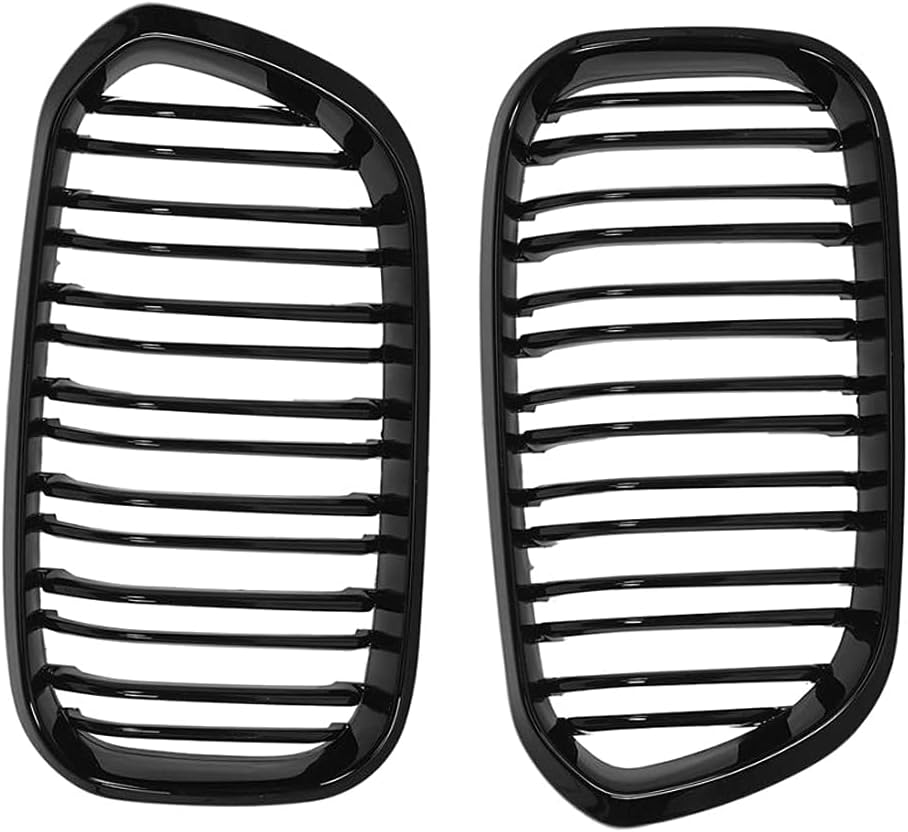 Pair Gloss Black Front Kidney Grille Grill for 1 Series F20 F21 2015 ...