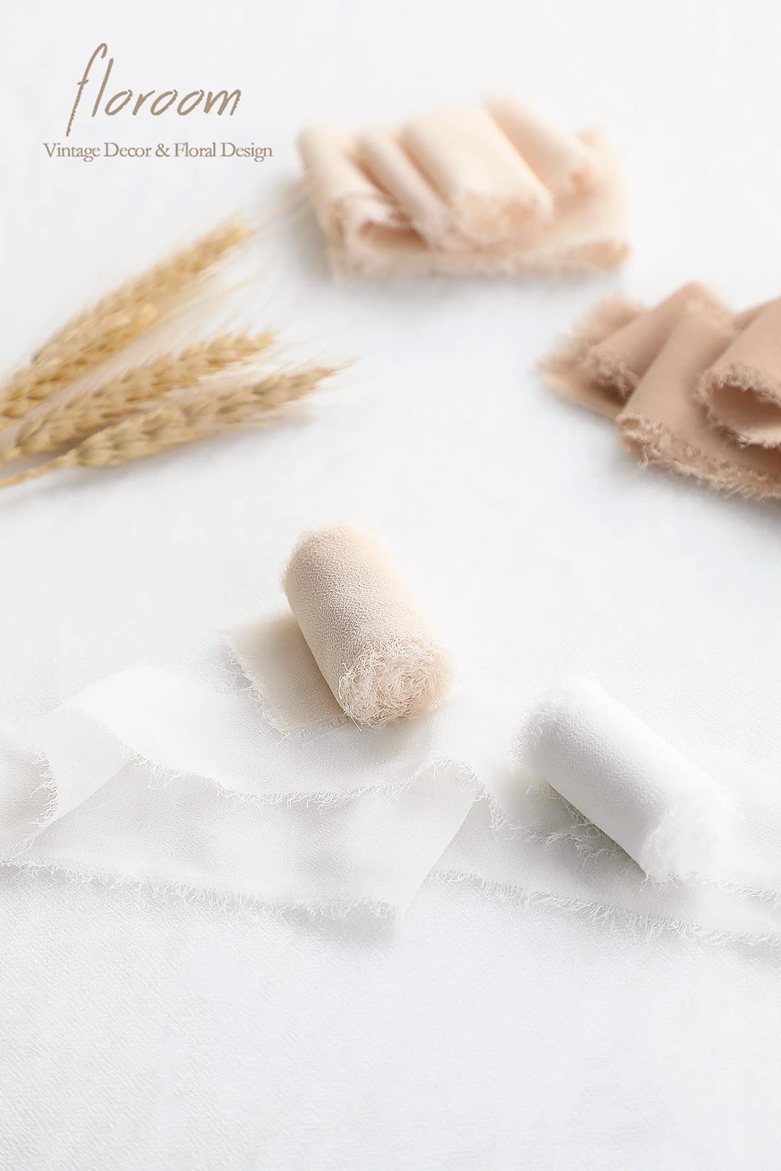 Snapklik.com : Floroom Handmade Fringe Chiffon Silk-Like Ribbon Smooth ...