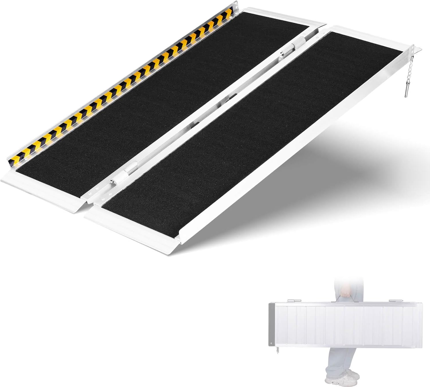 Amazon.com: Wheelchair Ramp 4FT, Non-Slip Aluminum Portable Wheelchair ...