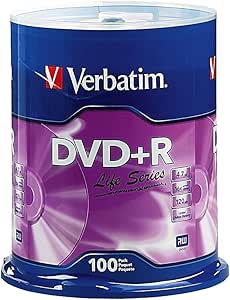 Amazon.com: Verbatim Life Series DVD+R Spindle, Pack Of 100 : Electronics