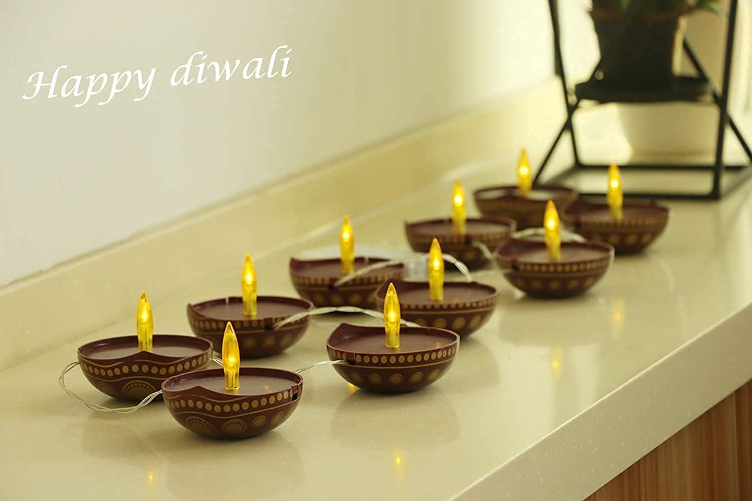 Buy Diya Diwali String Lights Decoration - LED Diwali Festival Tea ...
