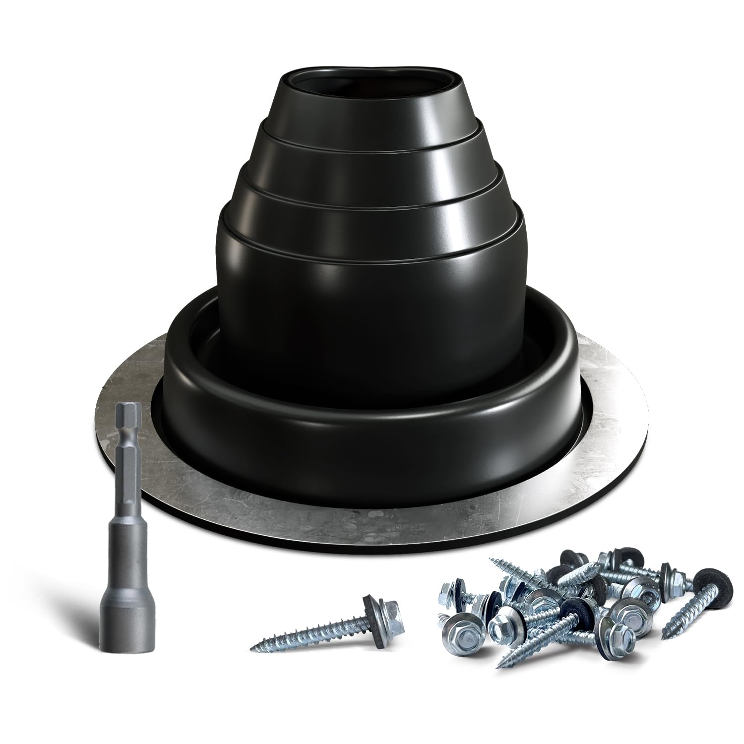 Snapklik.com : #2 EPDM Metal Roof Pipe Flashing Boot, Flexible Roof ...