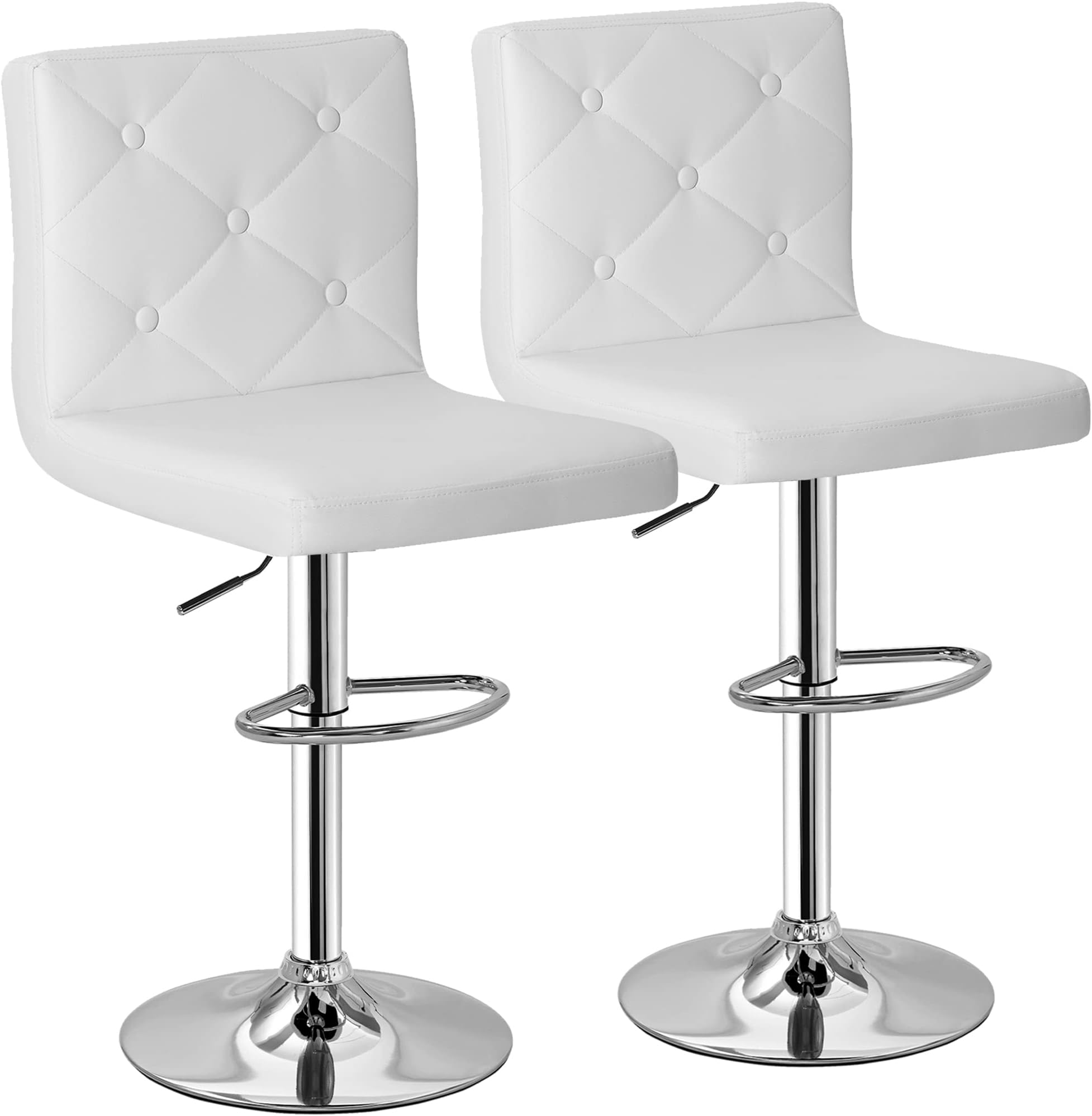 Amazon.com: VECELO Adjustable Bar Stools, Bar Height Stools for Kitchen ...