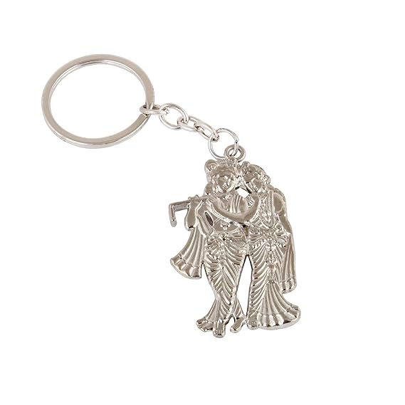 Deccan Metal Radha Krishna Ji Keychain Keyring for Car/Bike/Home/Office ...