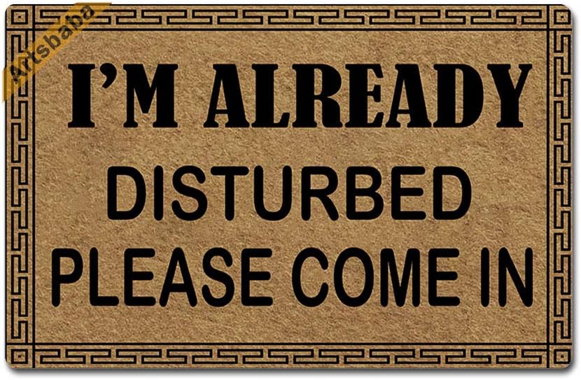 Amazon.com: Artsbaba Doormat I'm Already Disturbed Please Come in Door ...