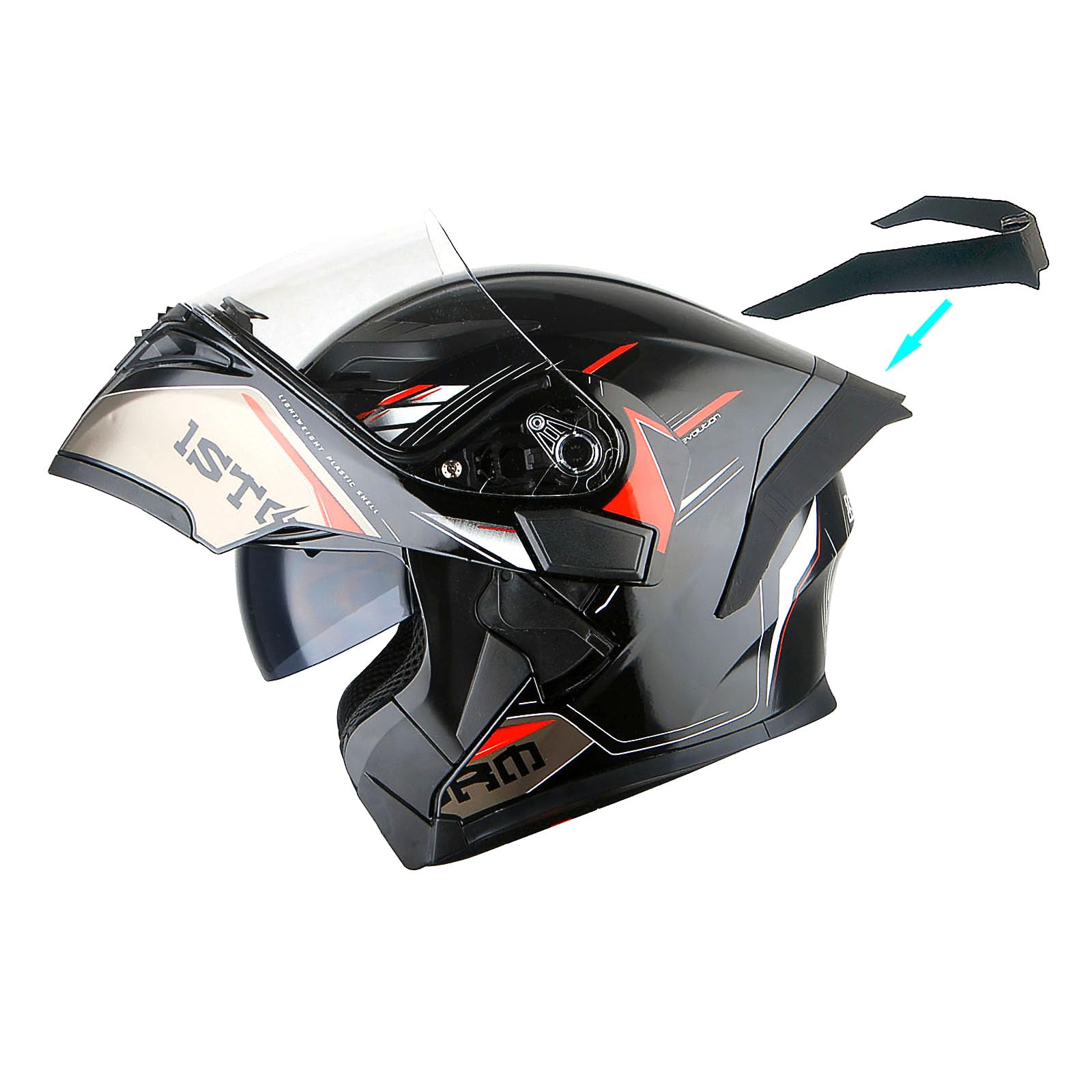 Snapklik.com : Motorcycle Modular Full Face Flip Up Dual Visor Helmet ...