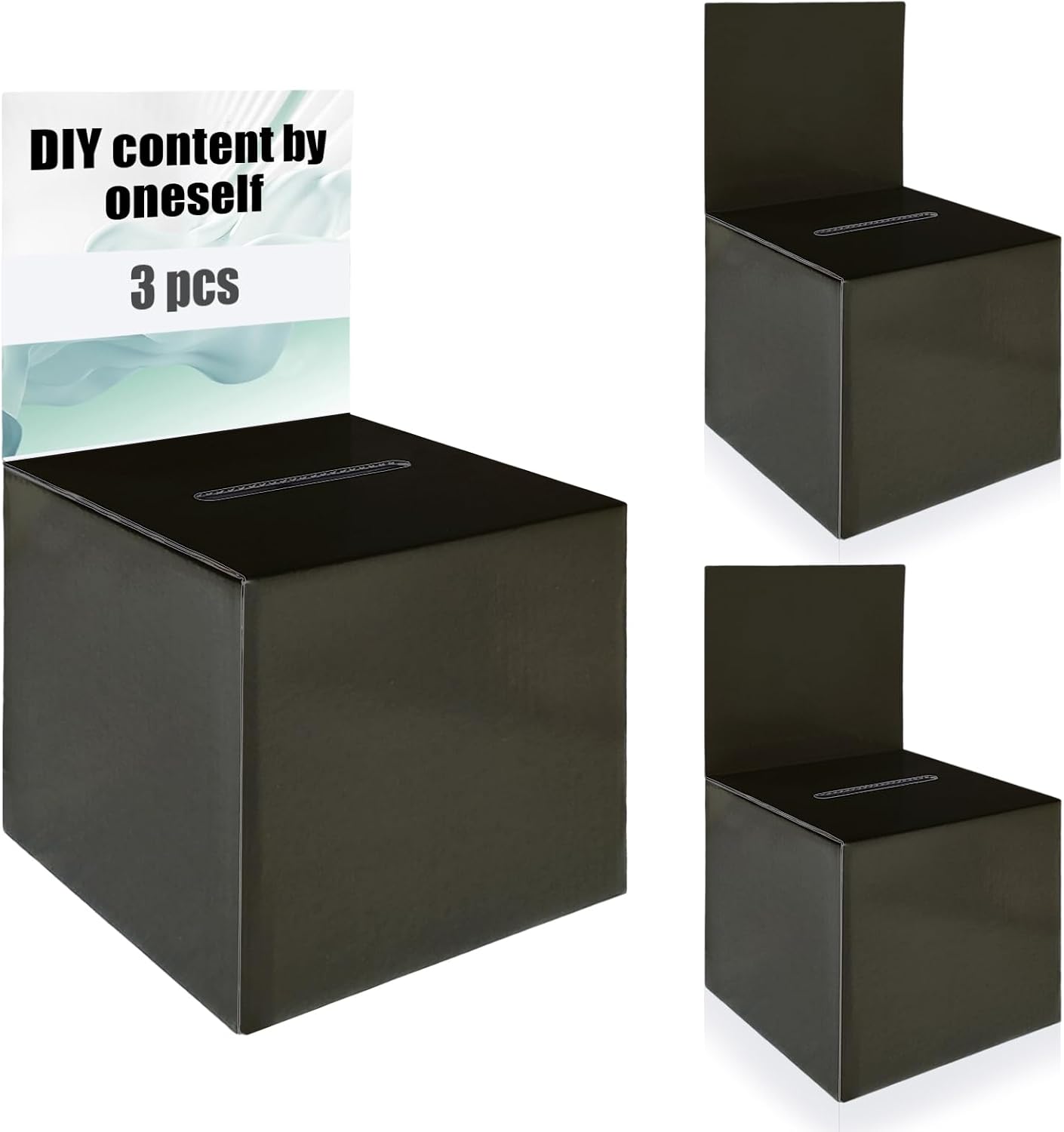 Amazon.com: 3 Pcs Ballot Boxes, 6 x 6 x 6 Inch Cardboard Raffle Ticket ...