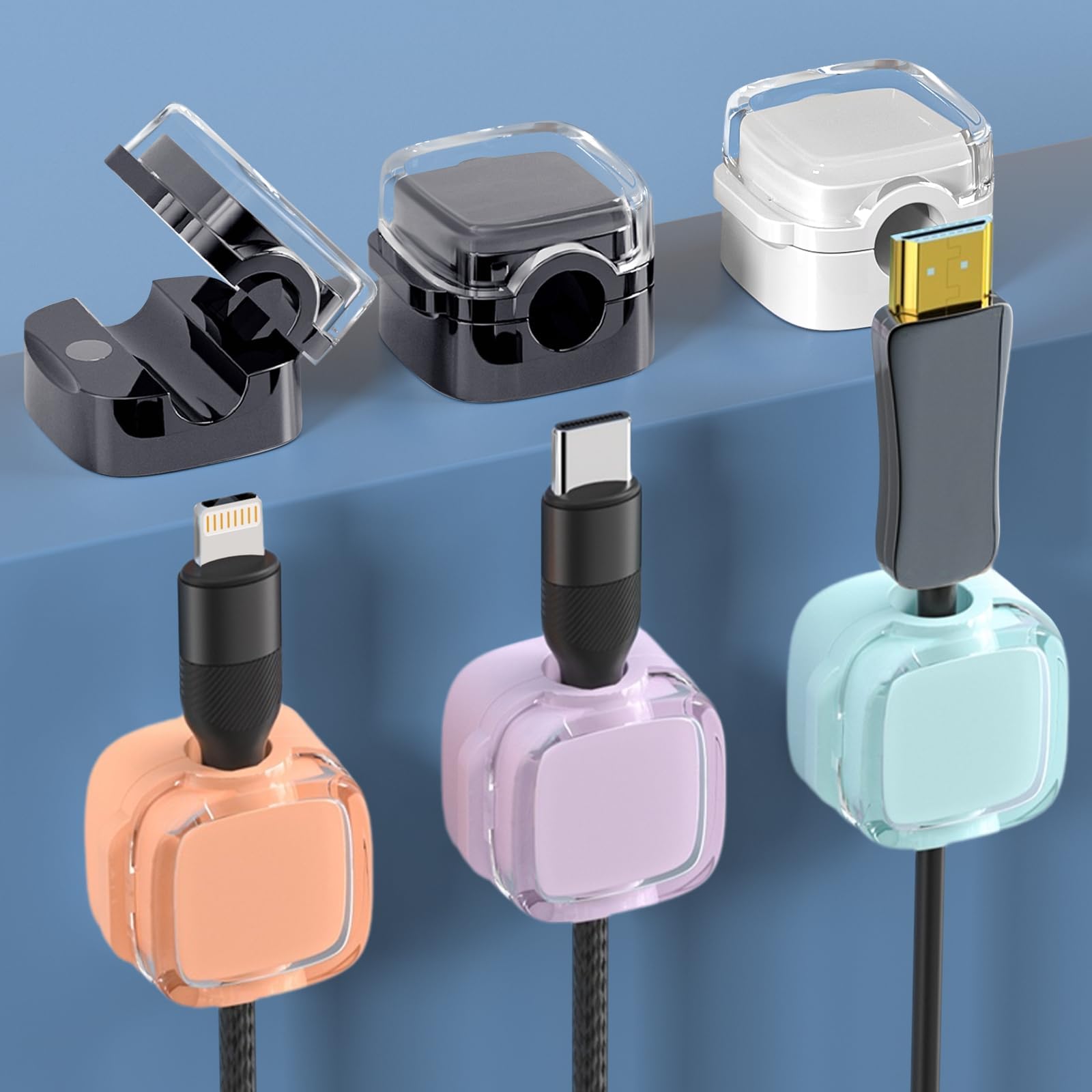Amazon.com: Magnetic Cable Organizer Clips, [1s Lock] 6-Pack Adjustable ...