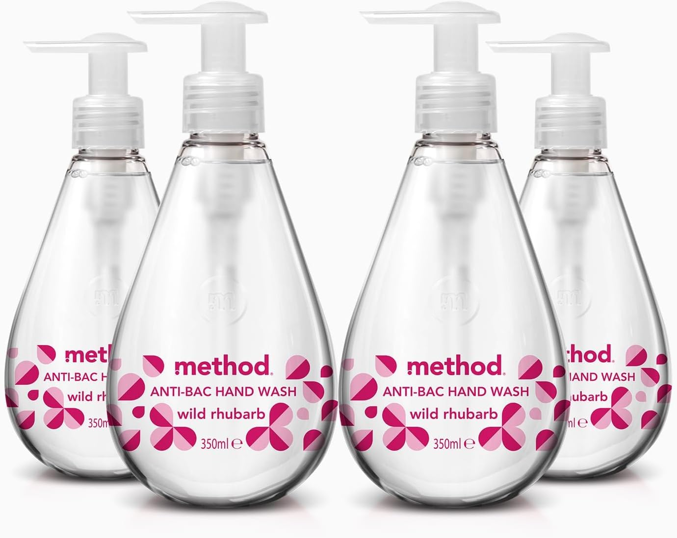Method Anti-Bacterial Hand Wash, Wild Rhubarb, 350ml (Pack of 4 ...