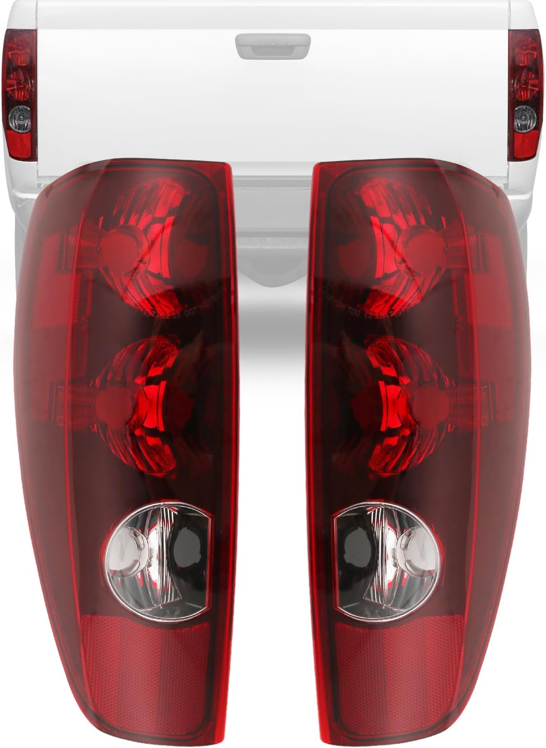 Amazon.com: CLERYYE Tail Light Assembly in Pair Compatible with ...